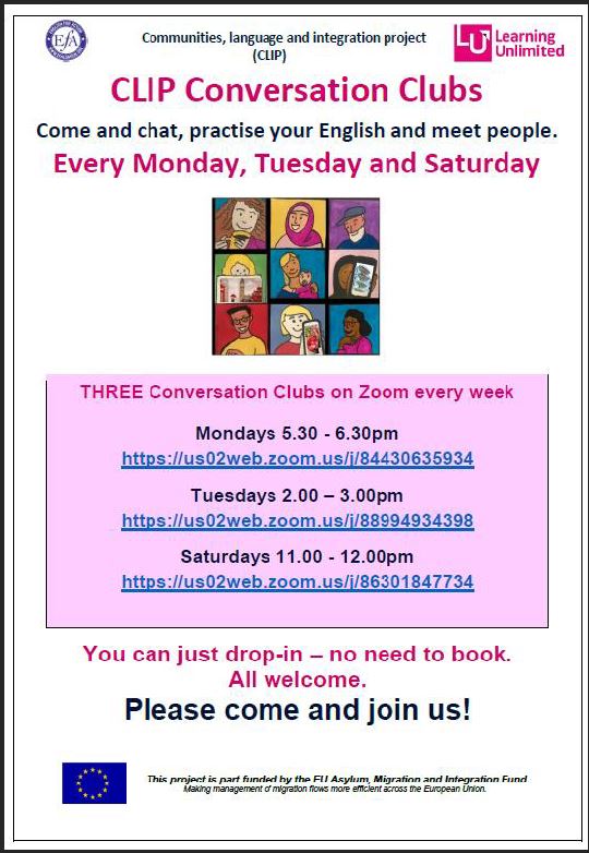 CLIP Online Conversation Clubs - Stronger Together Northern Ireland